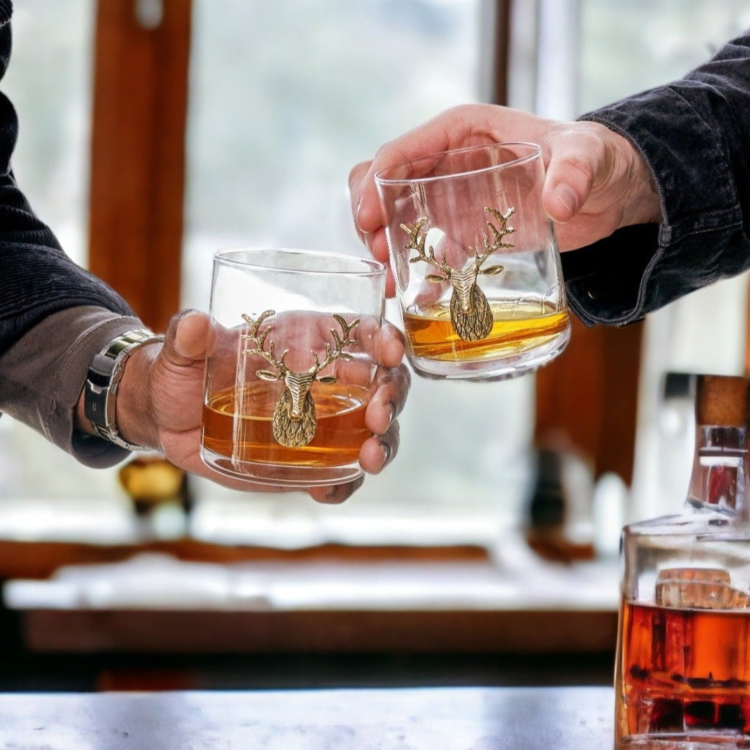 Gold Stag Deer Whiskey Glasses – Epiczone